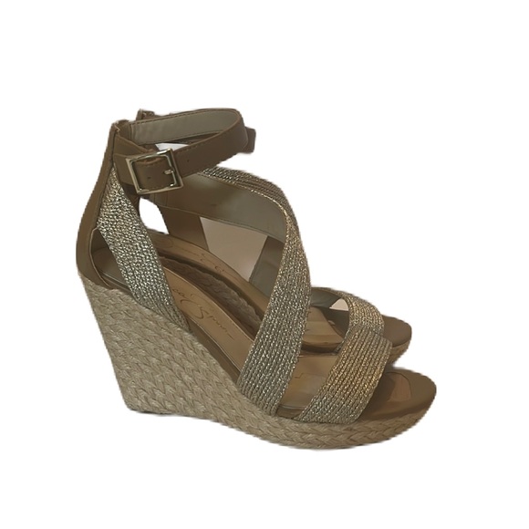 Jessica Simpson | Shoes | Jessica Simpson Ankle Strap Open Toe Wedges ...